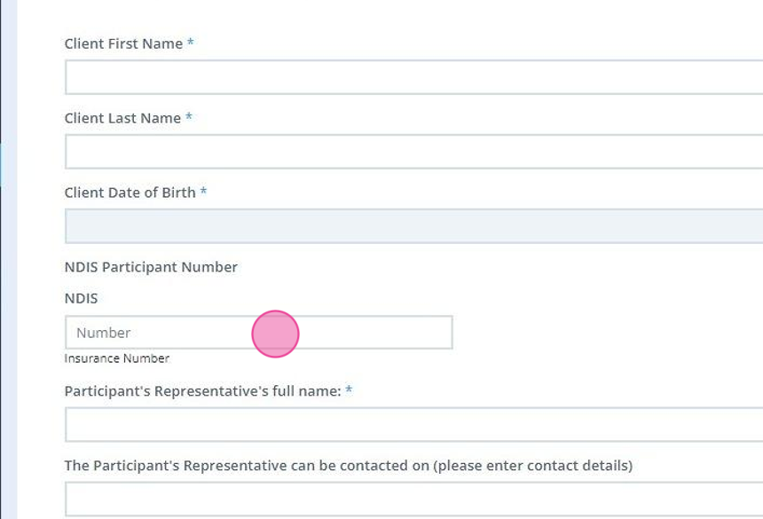 Adding NDIS Participant Information
